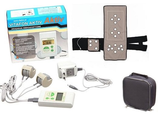 Vitafon Aktiv - wibroakustyczne urządzenie medyczne + torba + 2 pary ...